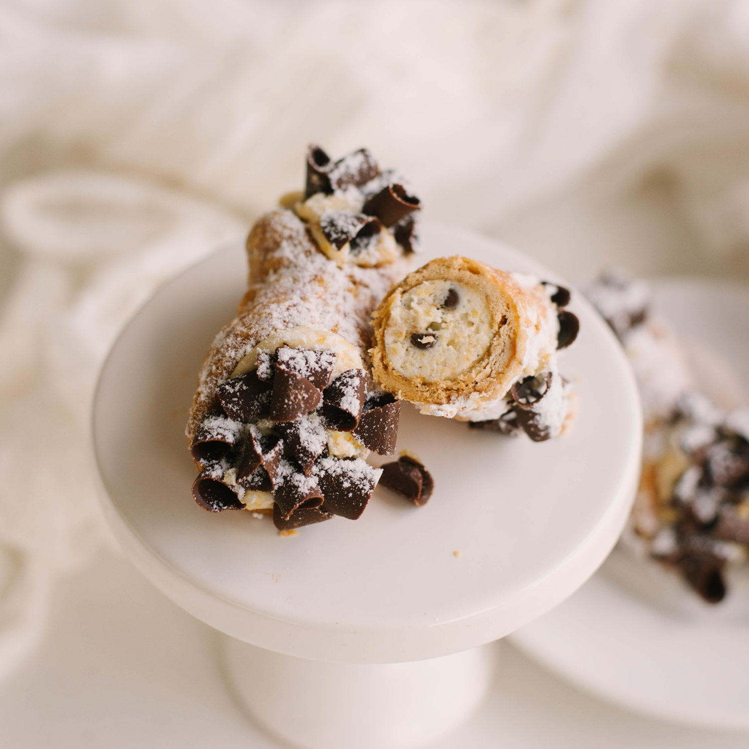 Cannoli with Chocolate Curls – Butterfly Bakery