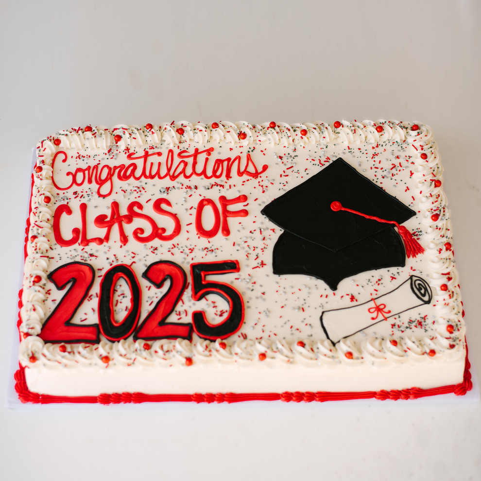 Graduation Sheet Cake – Customize the Colors • Designer Cake ...