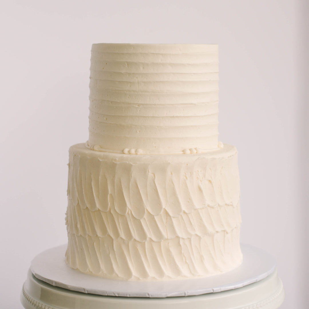 Textured • Two Tiered Designer Cake – Butterfly Bakery